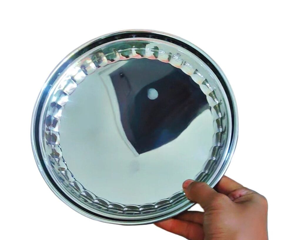 Stainless Steel Bobby Plate | Banana Plate | Fancy Nasta Plate | Anmol ...